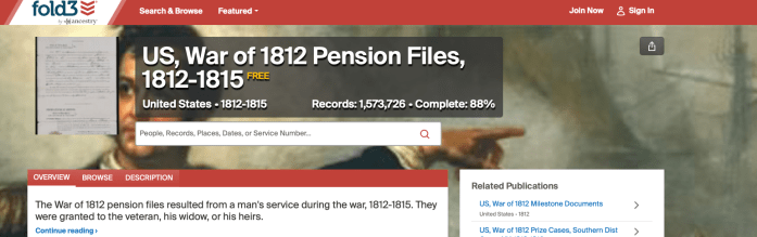 Digitization Update on War of 1812 Pension Files | The Twelve Key